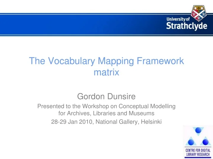 PPT - The Vocabulary Mapping Framework matrix PowerPoint Presentation ...