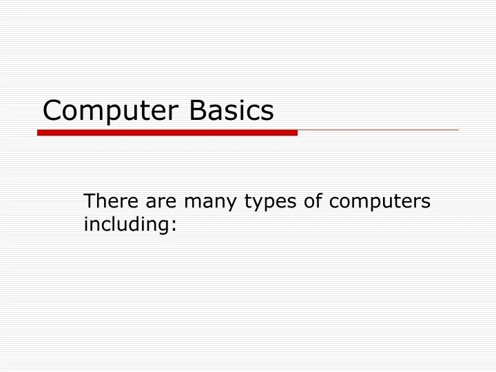PPT - Computer Basics PowerPoint Presentation, free download - ID:9543893
