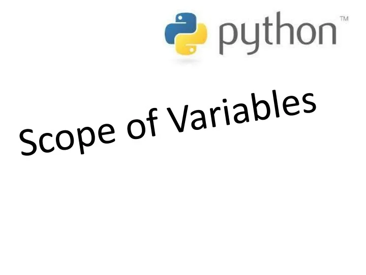 PPT - Scope of Variables PowerPoint Presentation, free download - ID ...