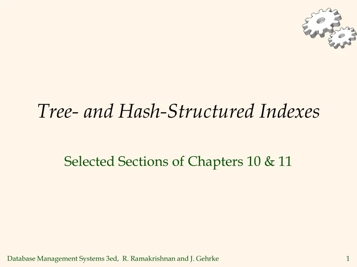PPT - Tree- and Hash-Structured Indexes PowerPoint Presentation, free ...