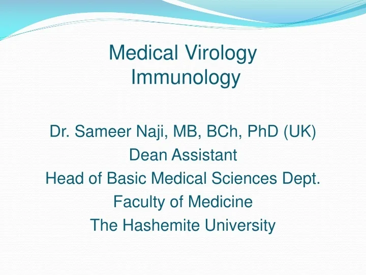 PPT - Medical Virology Immunology PowerPoint Presentation, free ...