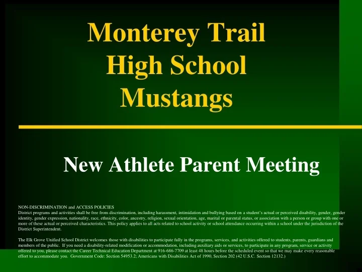 PPT - Monterey Trail High School Mustangs PowerPoint Presentation, free ...