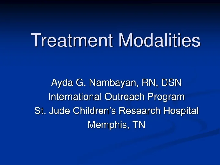 PPT - Treatment Modalities PowerPoint Presentation, free download - ID ...