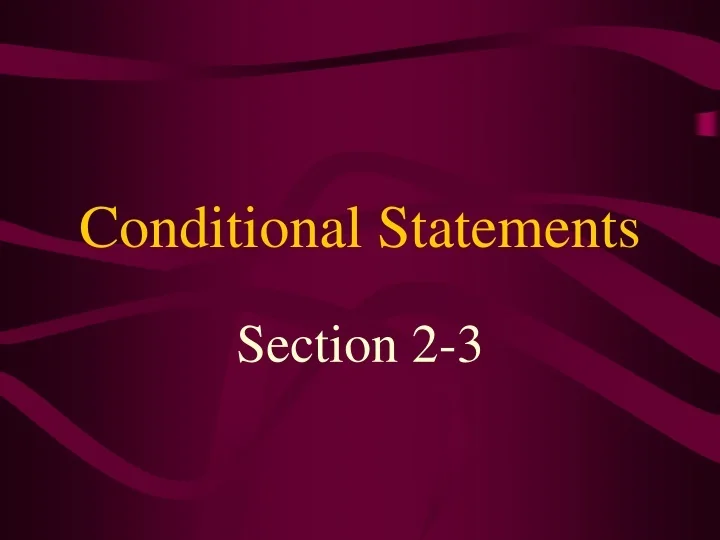 PPT - Conditional Statements PowerPoint Presentation, free download ...