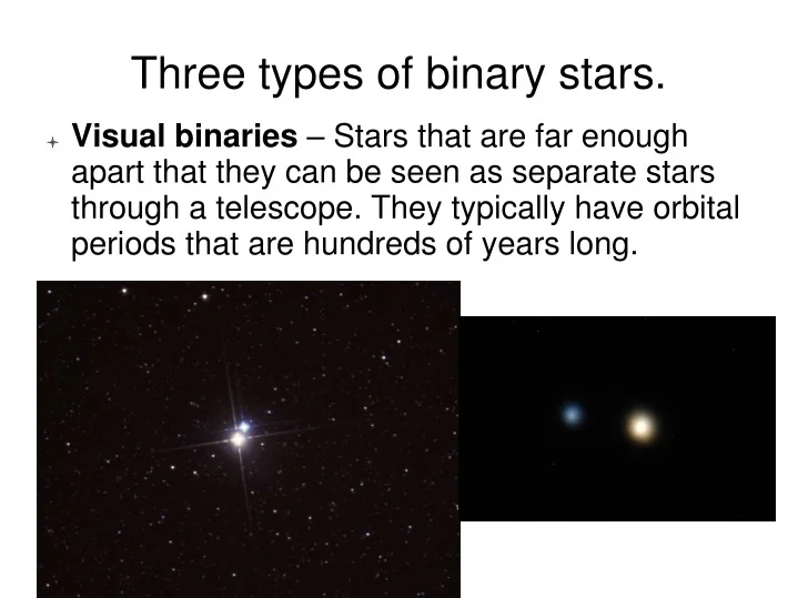 PPT Three Types Of Binary Stars PowerPoint Presentation Free 