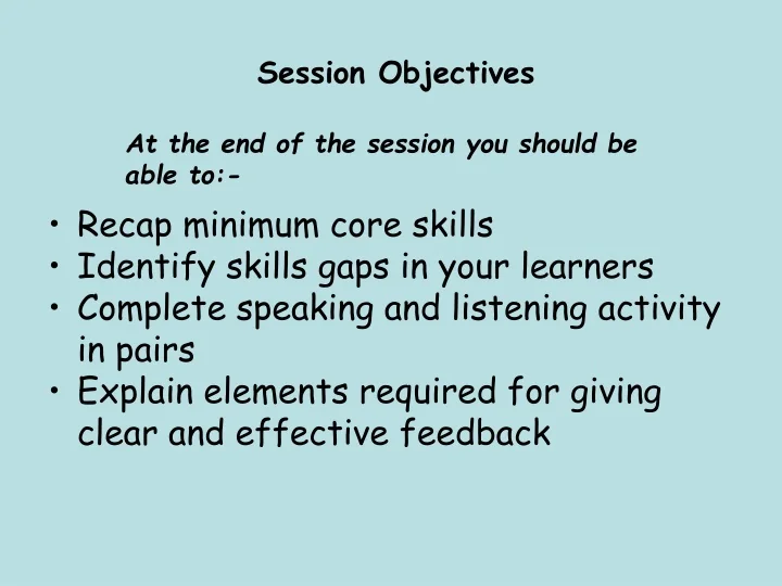 PPT - Session Objectives PowerPoint Presentation, free download - ID ...