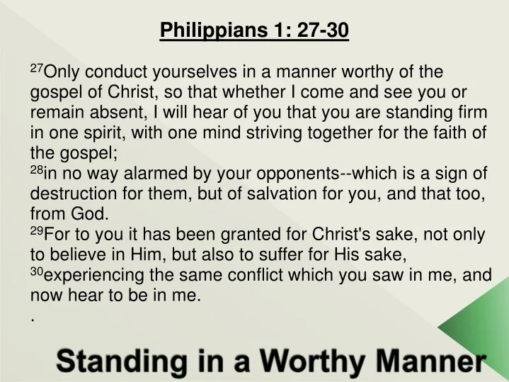 PPT - Philippians 1: 27-30 PowerPoint Presentation, free download - ID ...