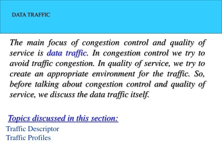 PPT - DATA TRAFFIC PowerPoint Presentation, free download - ID:9551876