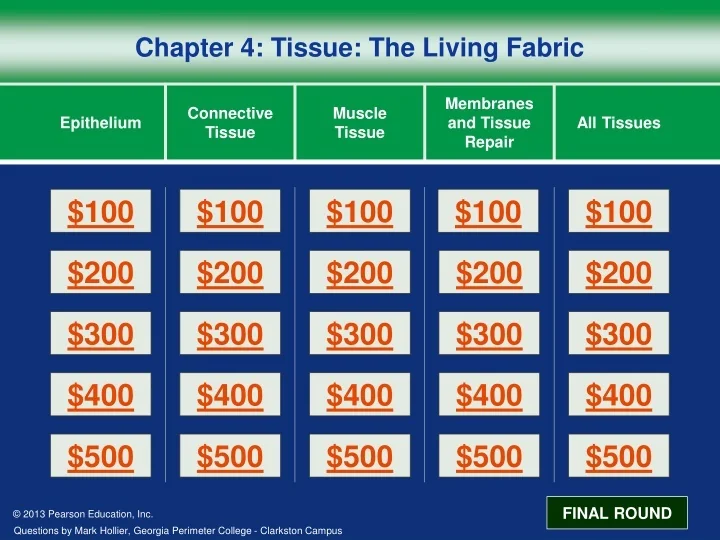 PPT - Chapter 4: Tissue: The Living Fabric PowerPoint Presentation ...