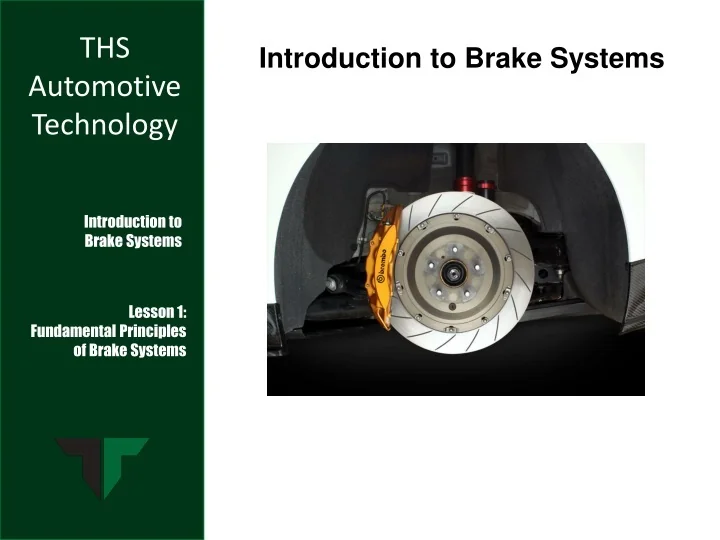 PPT - Introduction to Brake Systems PowerPoint Presentation, free ...