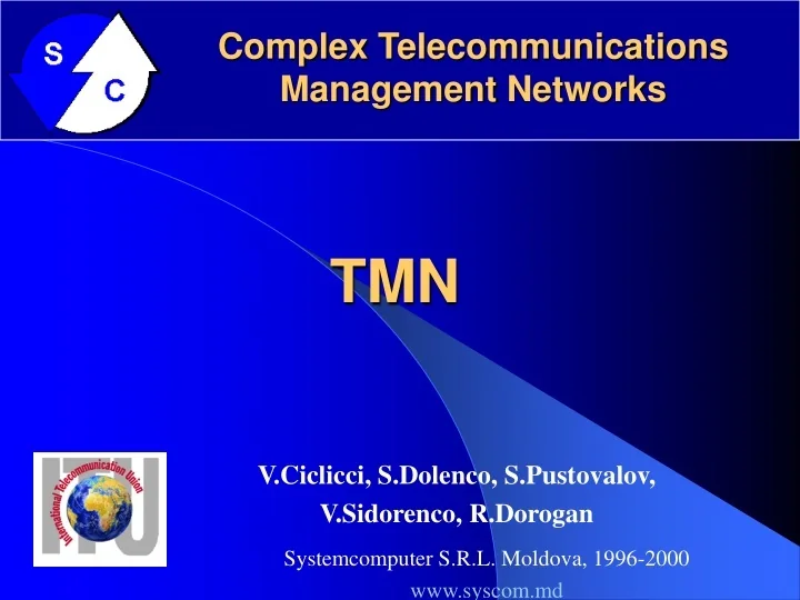 PPT - Complex Telecommunications Management Networks PowerPoint ...
