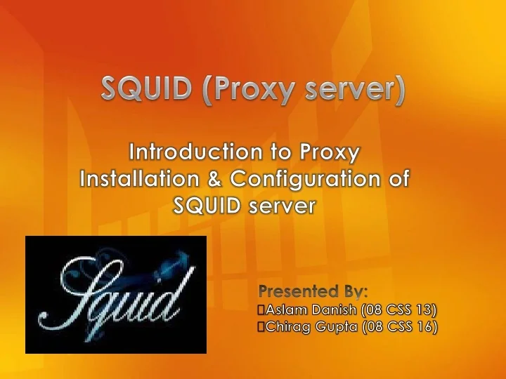 PPT - SQUID (Proxy server) PowerPoint Presentation, free download - ID ...