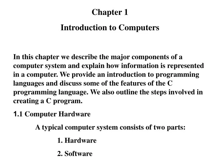 PPT - Chapter 1 Introduction to Computers PowerPoint Presentation, free ...