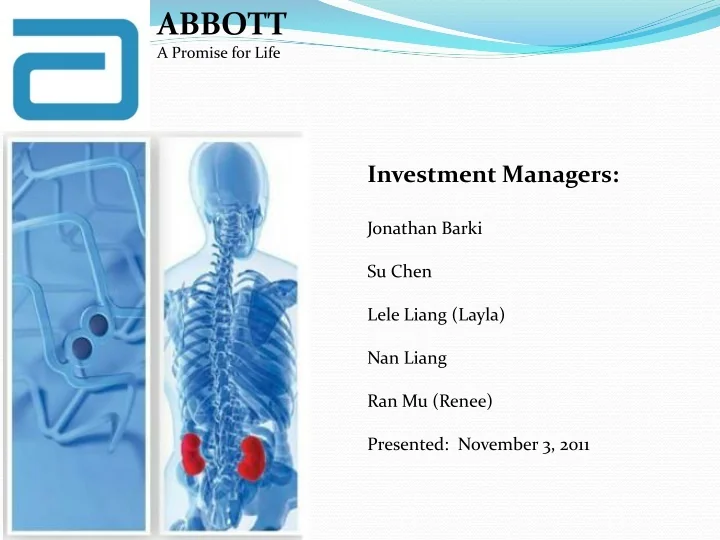 PPT - ABBOTT A Promise for Life PowerPoint Presentation, free download ...