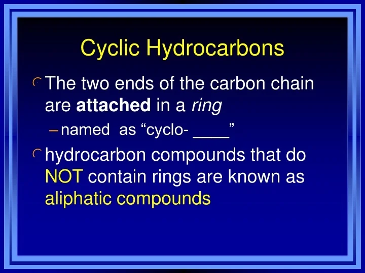 PPT - Cyclic Hydrocarbons PowerPoint Presentation, free download - ID ...