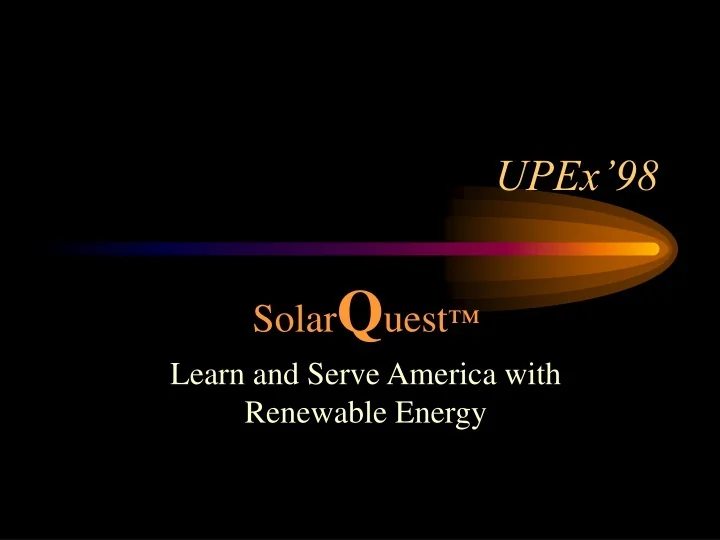 PPT - UPEx’98 PowerPoint Presentation, free download - ID:9555672
