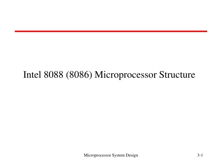 PPT - Intel 8088 (8086) Microprocessor Structure PowerPoint ...