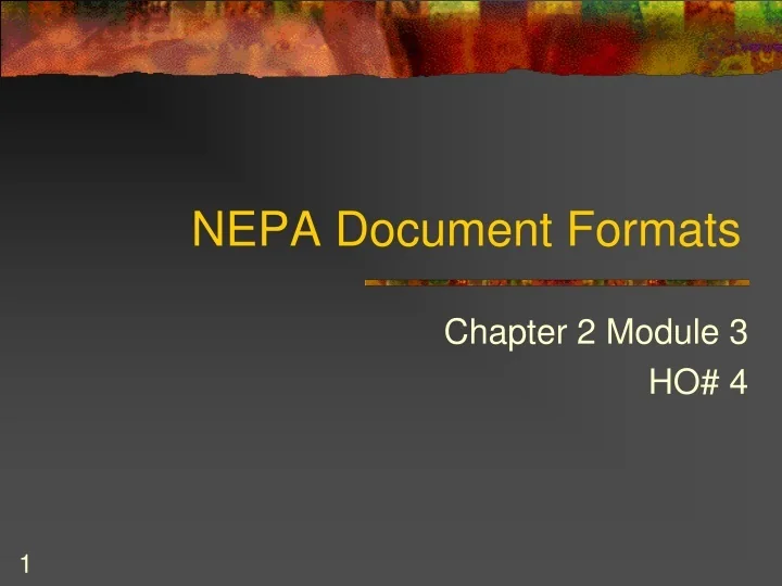PPT - NEPA Document Formats PowerPoint Presentation, free download - ID ...