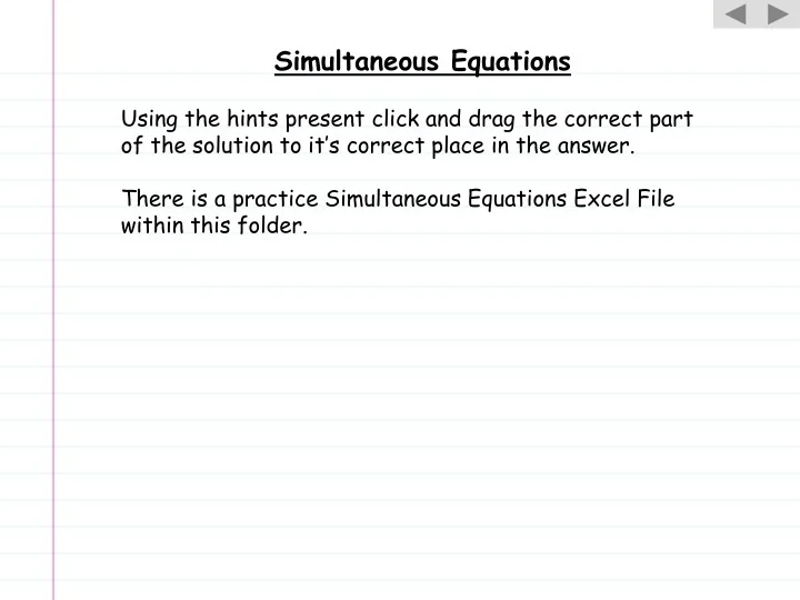 PPT - Simultaneous Equations PowerPoint Presentation, free download ...