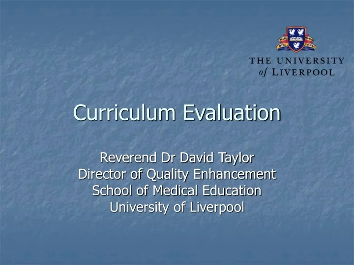 PPT - Curriculum Evaluation PowerPoint Presentation, free download - ID ...