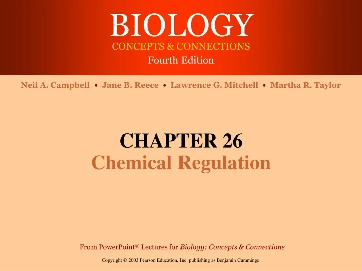 PPT - CHAPTER 26 Chemical Regulation PowerPoint Presentation, free ...