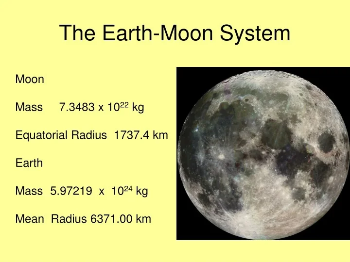 PPT - The Earth-Moon System PowerPoint Presentation, free download - ID ...