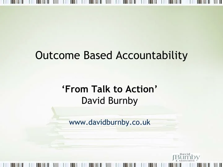 PPT - Outcome Based Accountability PowerPoint Presentation, free ...