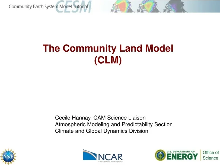 PPT - The Community Land Model (CLM) PowerPoint Presentation, free ...