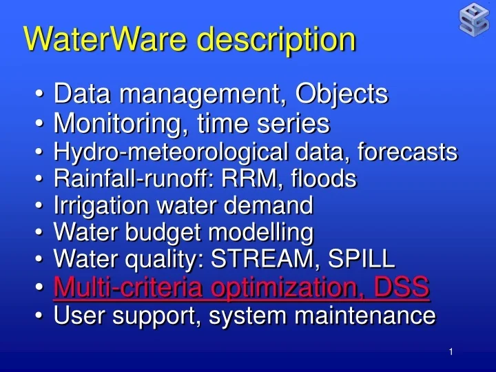 PPT - WaterWare description PowerPoint Presentation, free download - ID ...