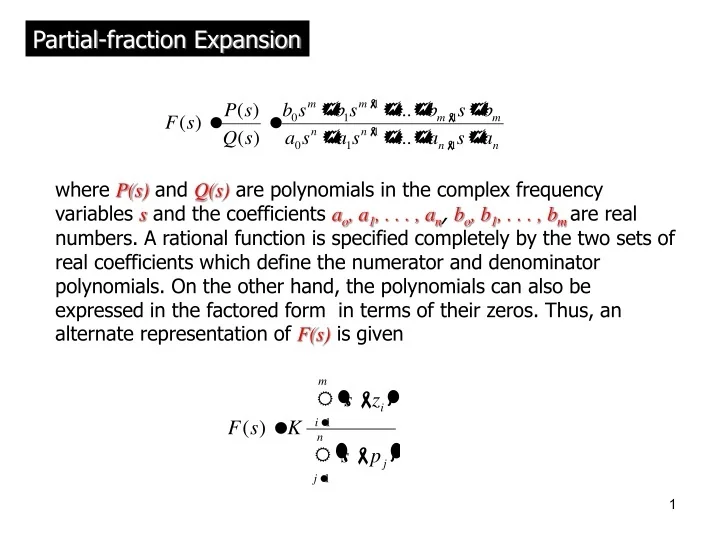 PPT - Partial-fraction Expansion PowerPoint Presentation, free download ...