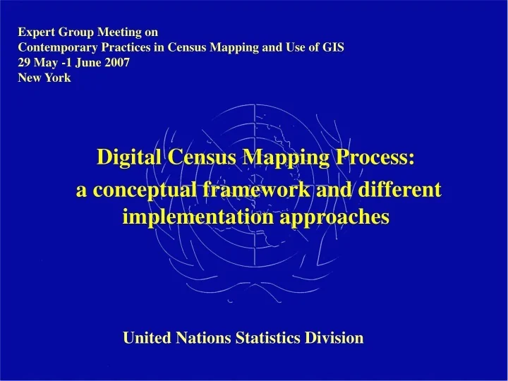 PPT - Digital Census Mapping Process: a conceptual framework and different implementation ...