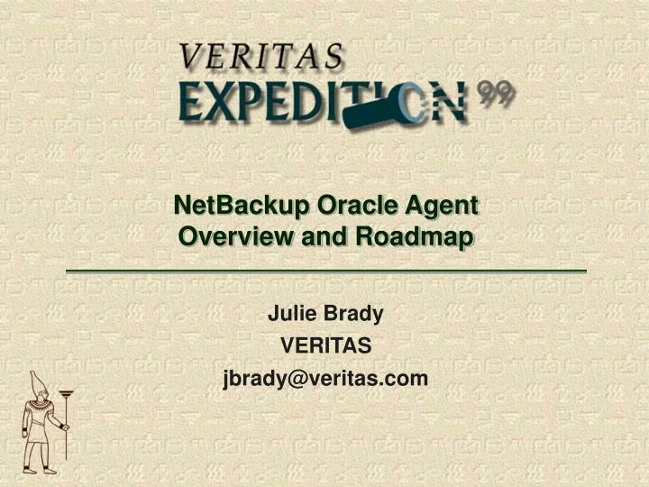 PPT - NetBackup Oracle Agent Overview and Roadmap PowerPoint ...
