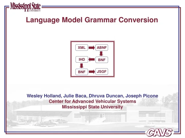 PPT - Language Model Grammar Conversion PowerPoint Presentation, free ...