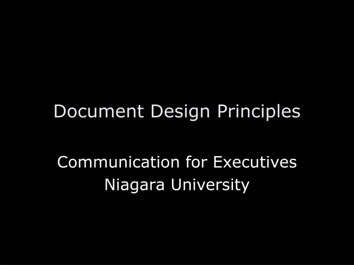 PPT - Document Design Principles PowerPoint Presentation, free download ...