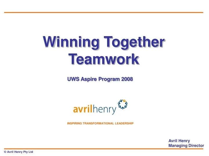 PPT - Winning Together Teamwork PowerPoint Presentation, free download ...