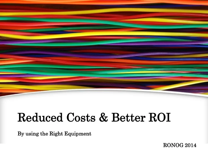 PPT - Reduced Costs & Better ROI PowerPoint Presentation, free download ...