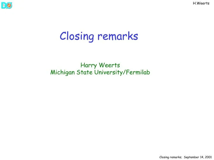 PPT - Closing remarks PowerPoint Presentation, free download - ID:9565443