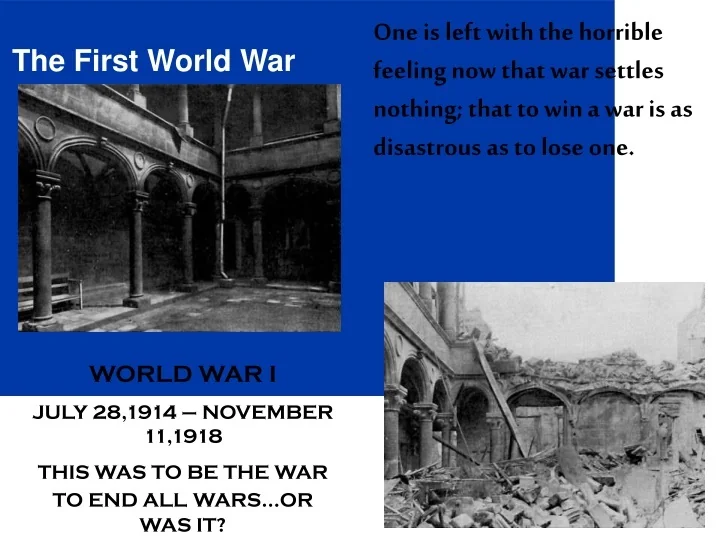 PPT - The First World War PowerPoint Presentation, free download - ID ...