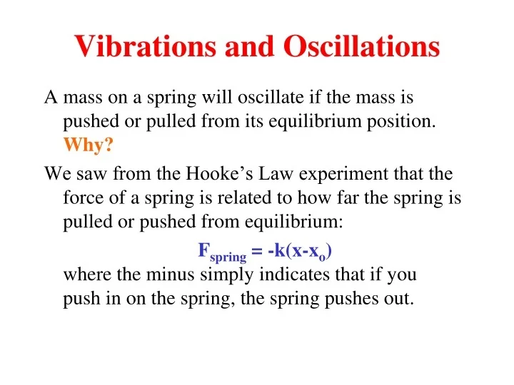 PPT - Vibrations and Oscillations PowerPoint Presentation, free ...