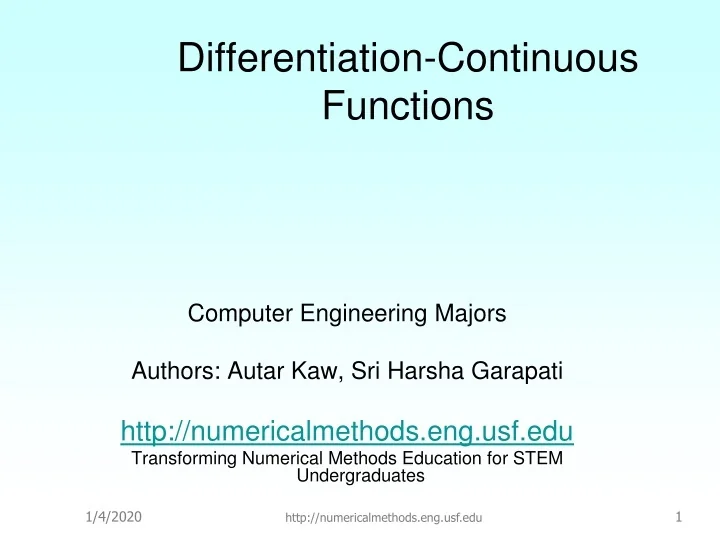 PPT - Differentiation-Continuous Functions PowerPoint Presentation ...