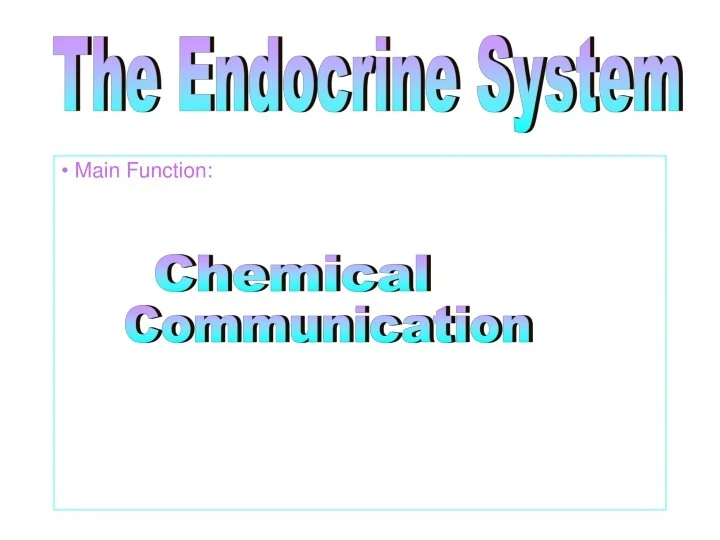 PPT - The Endocrine System PowerPoint Presentation, free download - ID ...