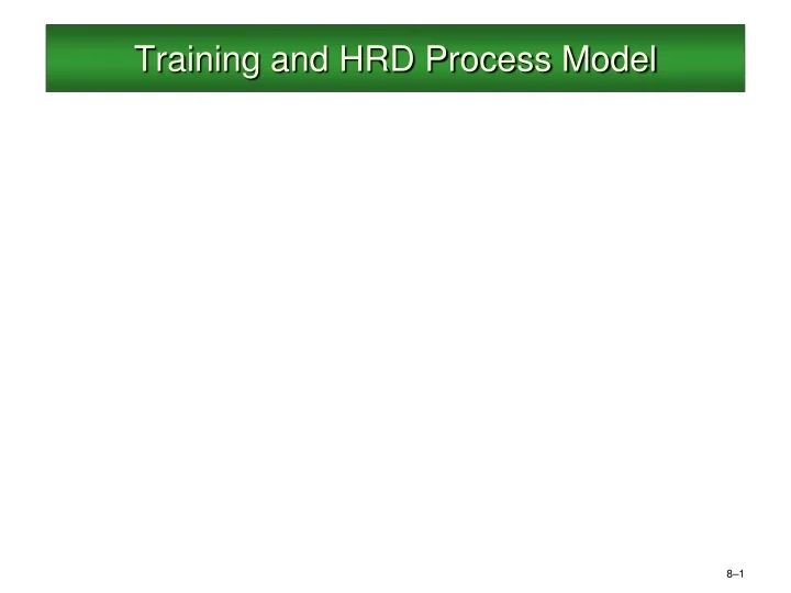 PPT - Training and HRD Process Model PowerPoint Presentation, free ...