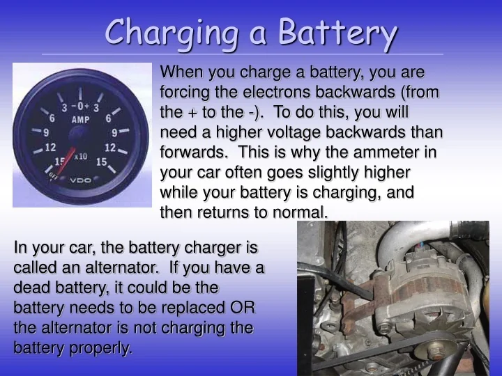 PPT - Charging a Battery PowerPoint Presentation, free download - ID ...