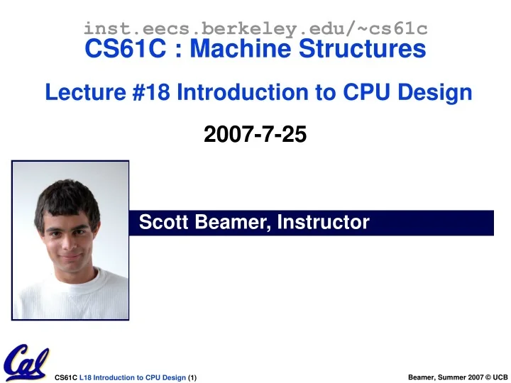 PPT - Scott Beamer, Instructor PowerPoint Presentation, free download ...