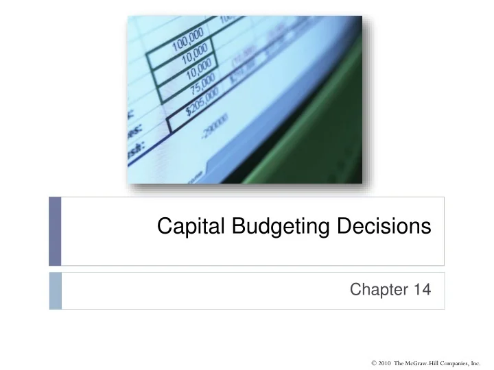 PPT - Capital Budgeting Decisions PowerPoint Presentation, free download - ID:9577532
