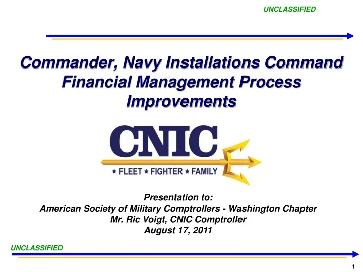 PPT - Commander, Navy Installations Command Financial Management ...