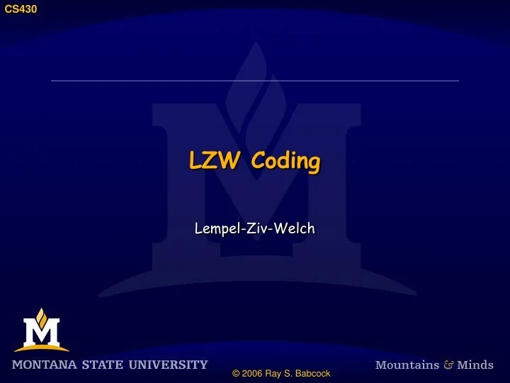 PPT - LZW Coding PowerPoint Presentation, free download - ID:9578826