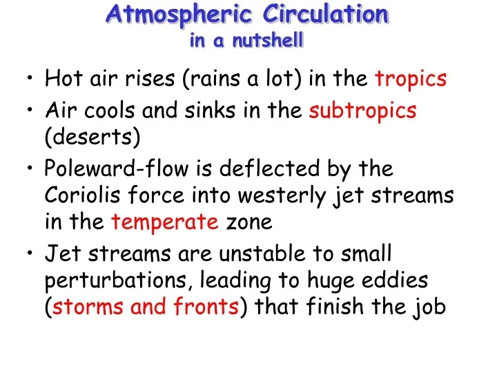PPT - Atmospheric Circulation in a nutshell PowerPoint Presentation ...