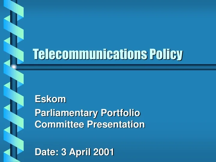 PPT - Telecommunications Policy PowerPoint Presentation, free download ...