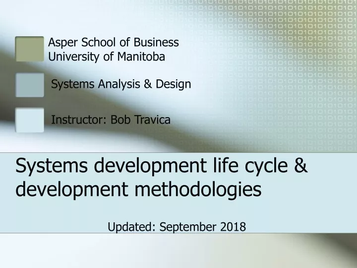 Ppt Systems Development Life Cycle And Development Methodologies